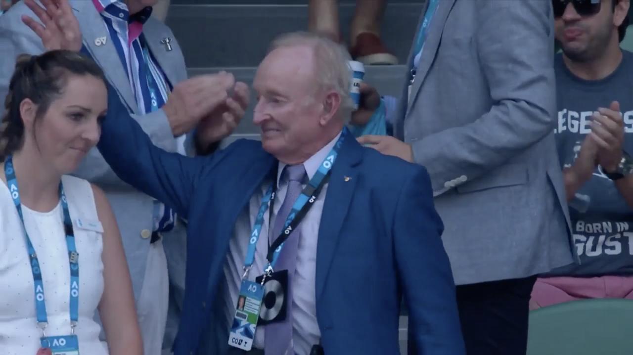 Rod Laver enters Rod Laver Arena | AO