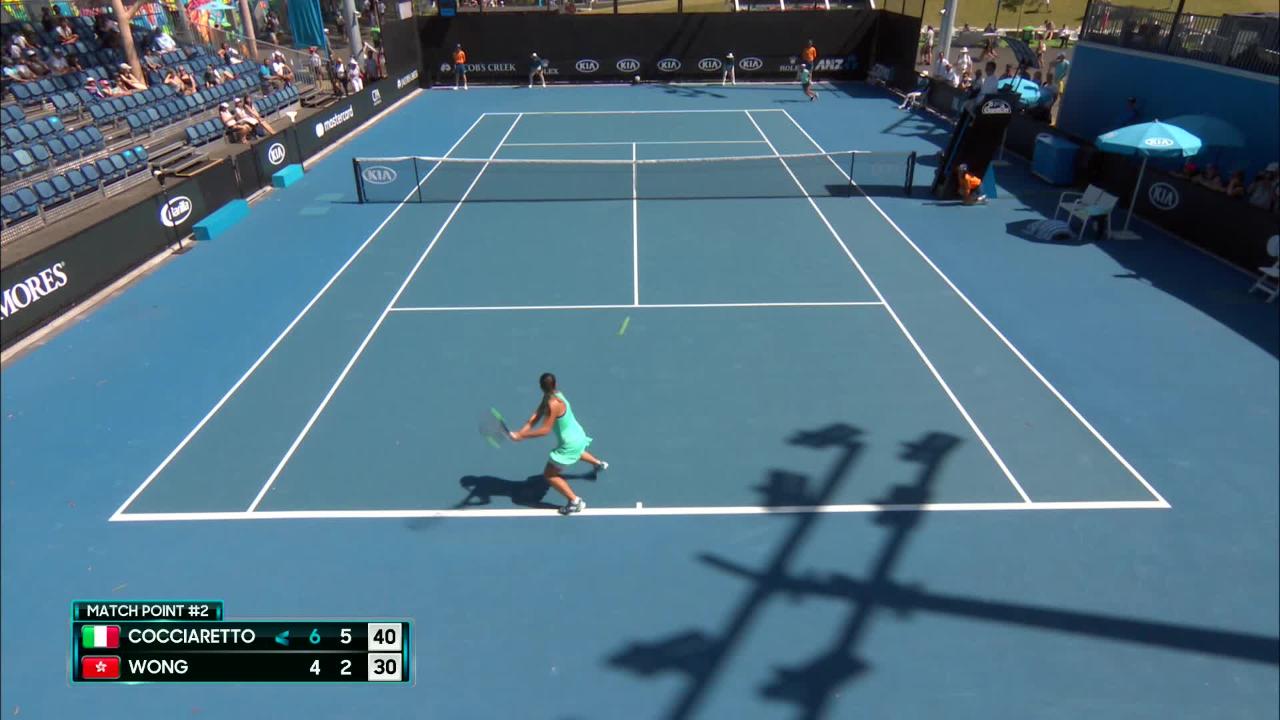Elisabetta Cocciaretto v Hong Yi Cody Wong match highlights (3R) | AO