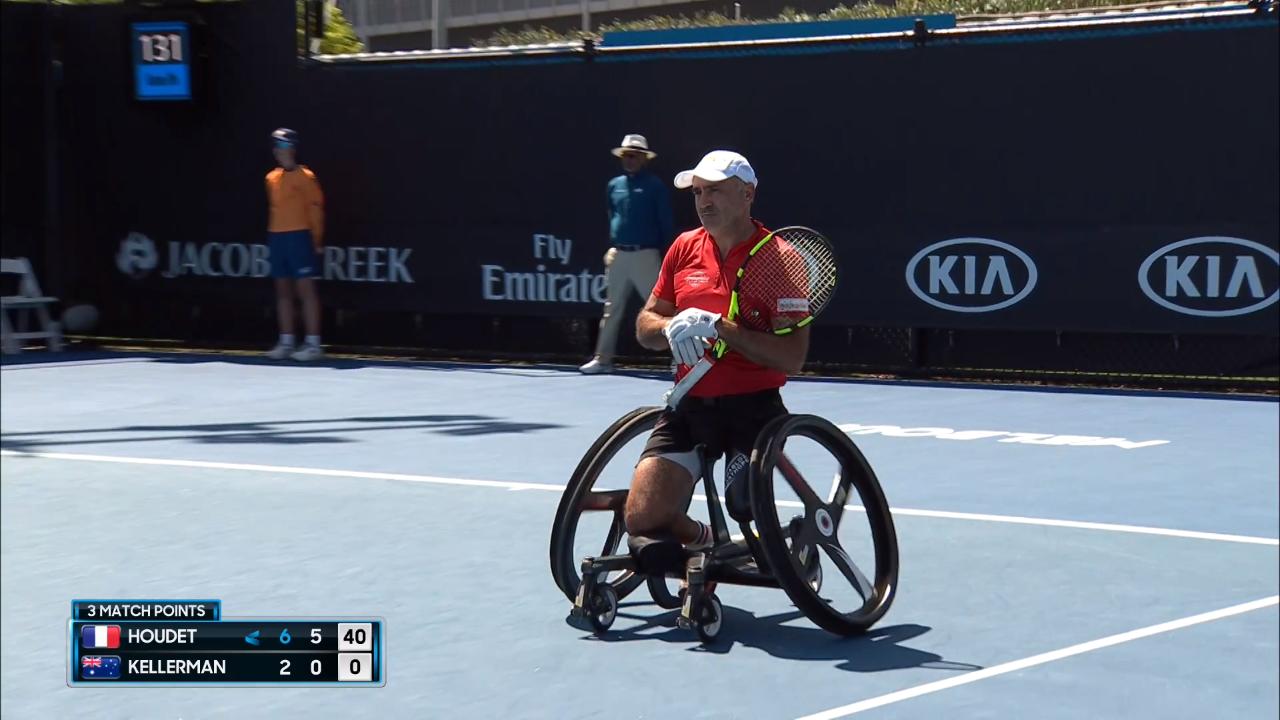 Stephane Houdet v Adam Kellerman match highlights (1R) | AO