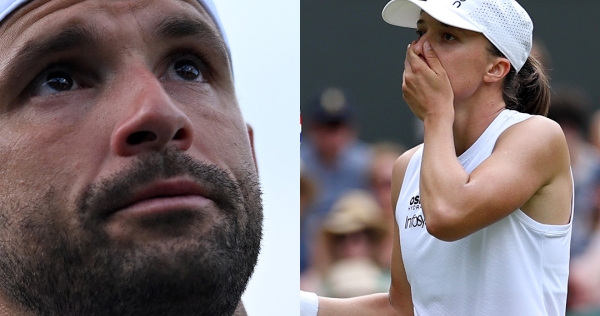 Tears flow for Swiatek, Dimitrov in winning Wimbledon returns | AO